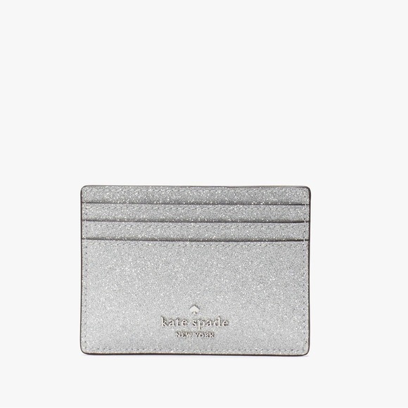 kate spade | Bags | Kate Spade Silver Glimmer Slim Card Holder | Poshmark